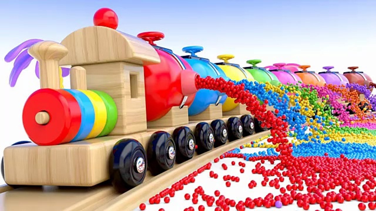 Colors with Preschool Toy Train and Color Balls - Shapes & Colors ...