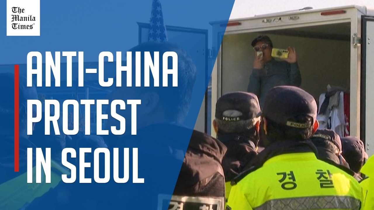 Small anti-China protest in South Korea ahead of Xi-Trump meeting ...