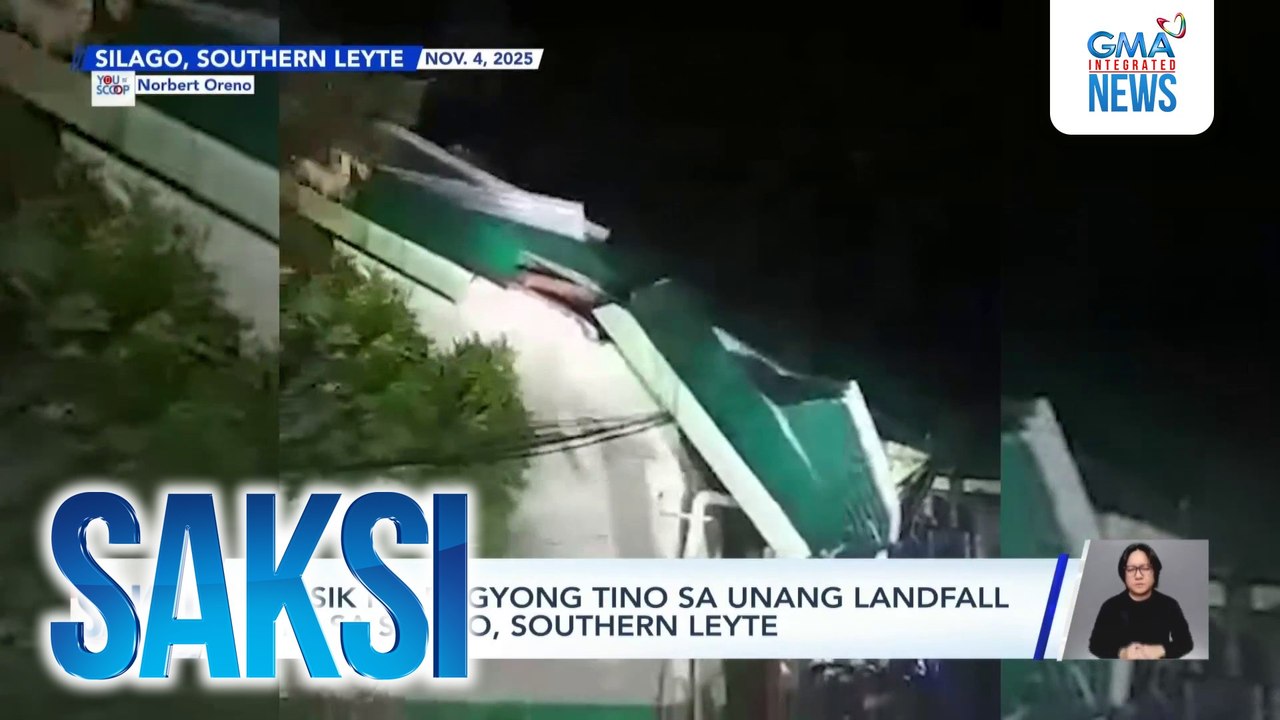 Bagsik ng Bagyong Tino sa unang landfall nito sa Silago, Southern Leyte ...