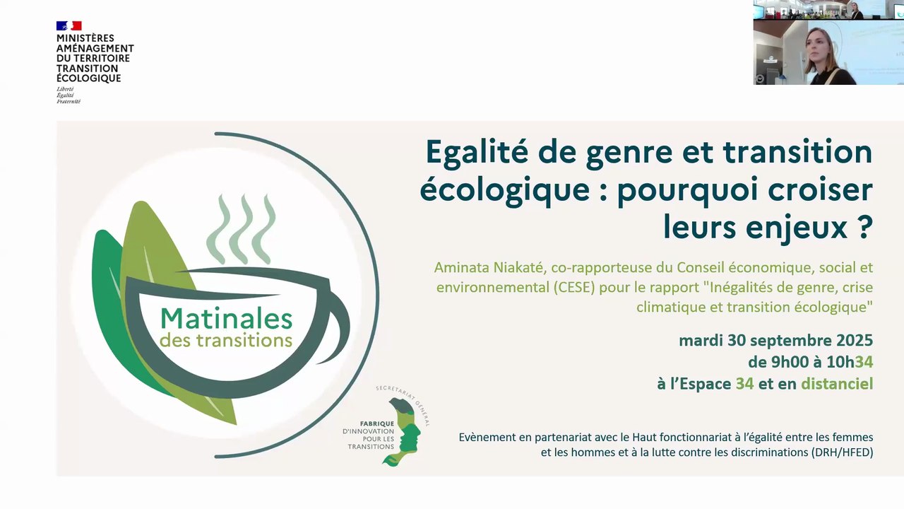 Matinale des transitions (30/09/2025) : Egalité de genre et transition ...