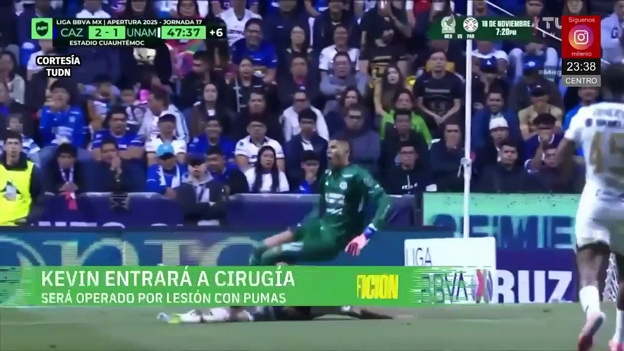Kevin Mier será operado de la fractura de tibia que sufrió en Cruz Azul ...