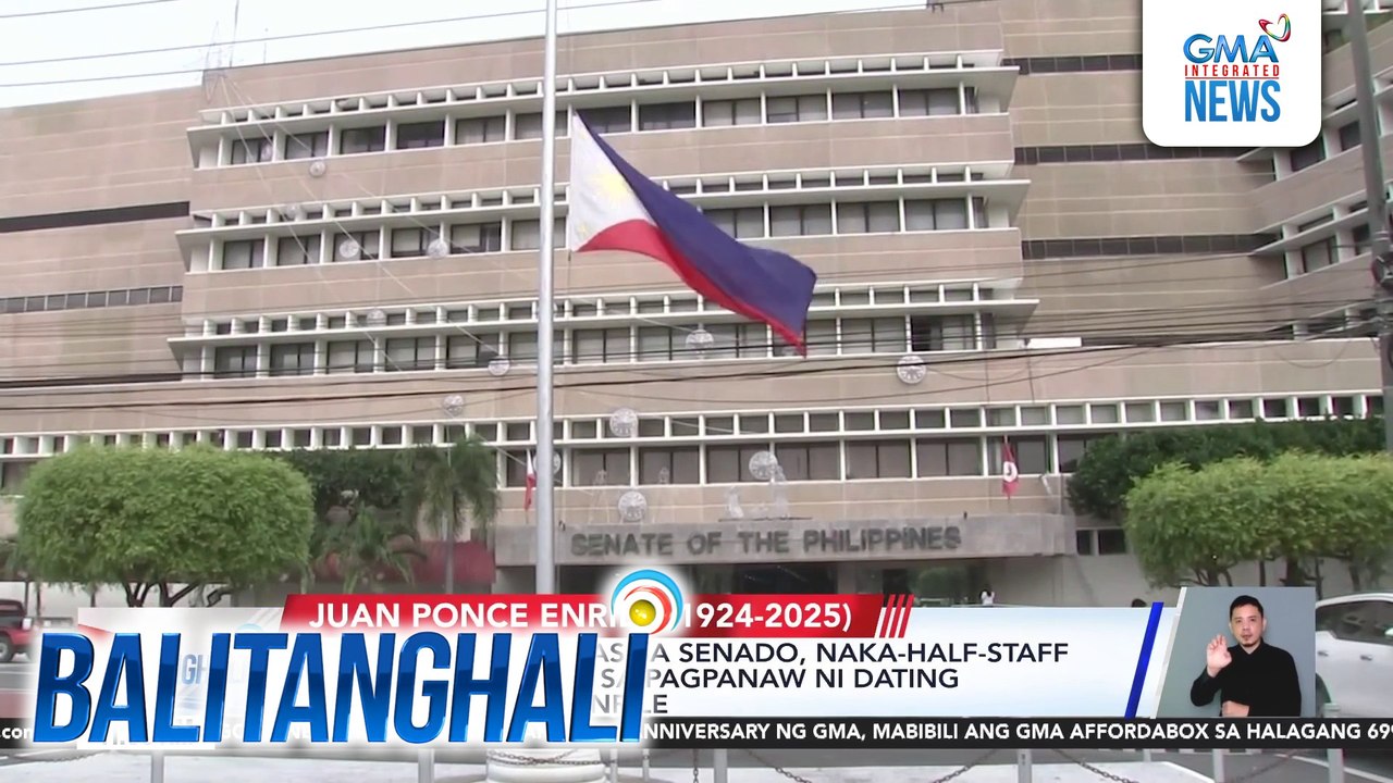 Watawat ng Pilipinas sa Senado, naka half staff bilang pagluluksa sa ...