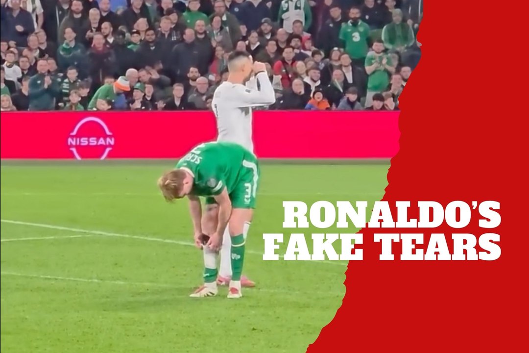 Cristiano Ronaldo’s fake crying gesture after red card backfires ...