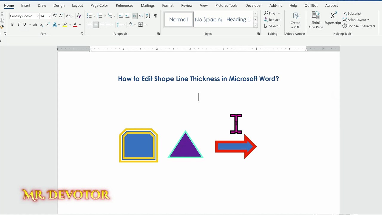 How to Edit Shape Line Thickness in Microsoft Word - video Dailymotion