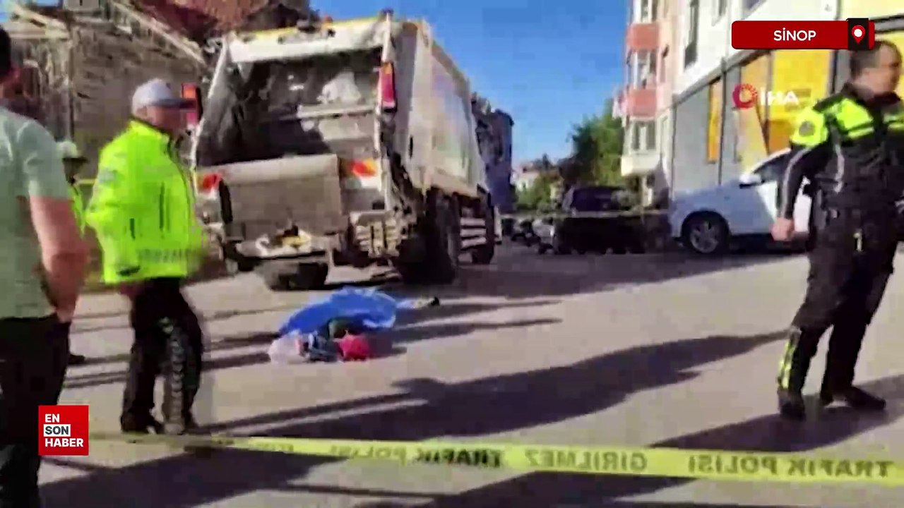 Sinop Belediyesi çöp kamyonu önünden geçen yaşlı kadını ezdi ...