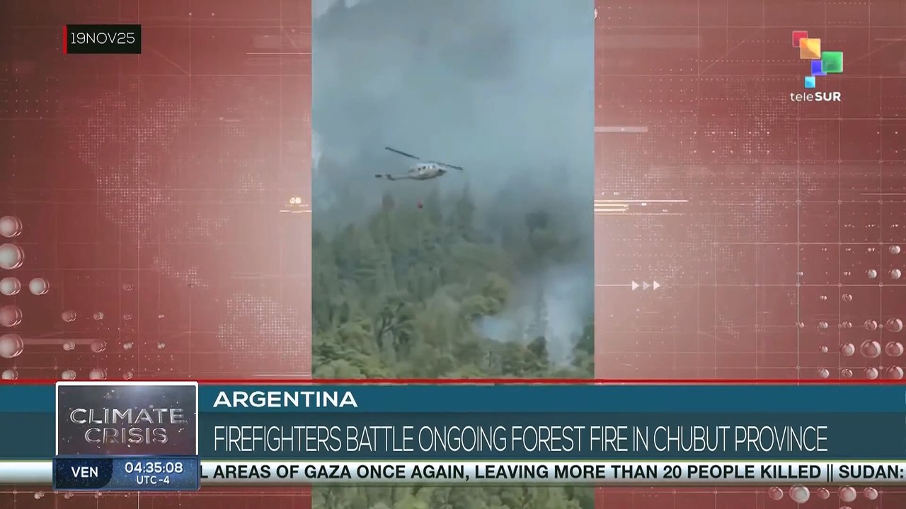 Argentina: Firefighters battle ongoing forest fire in Chubut province ...