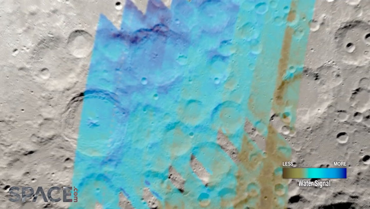 Water Distribution Near Moon’s South Pole Mapped Using NASA SOFIA Data ...
