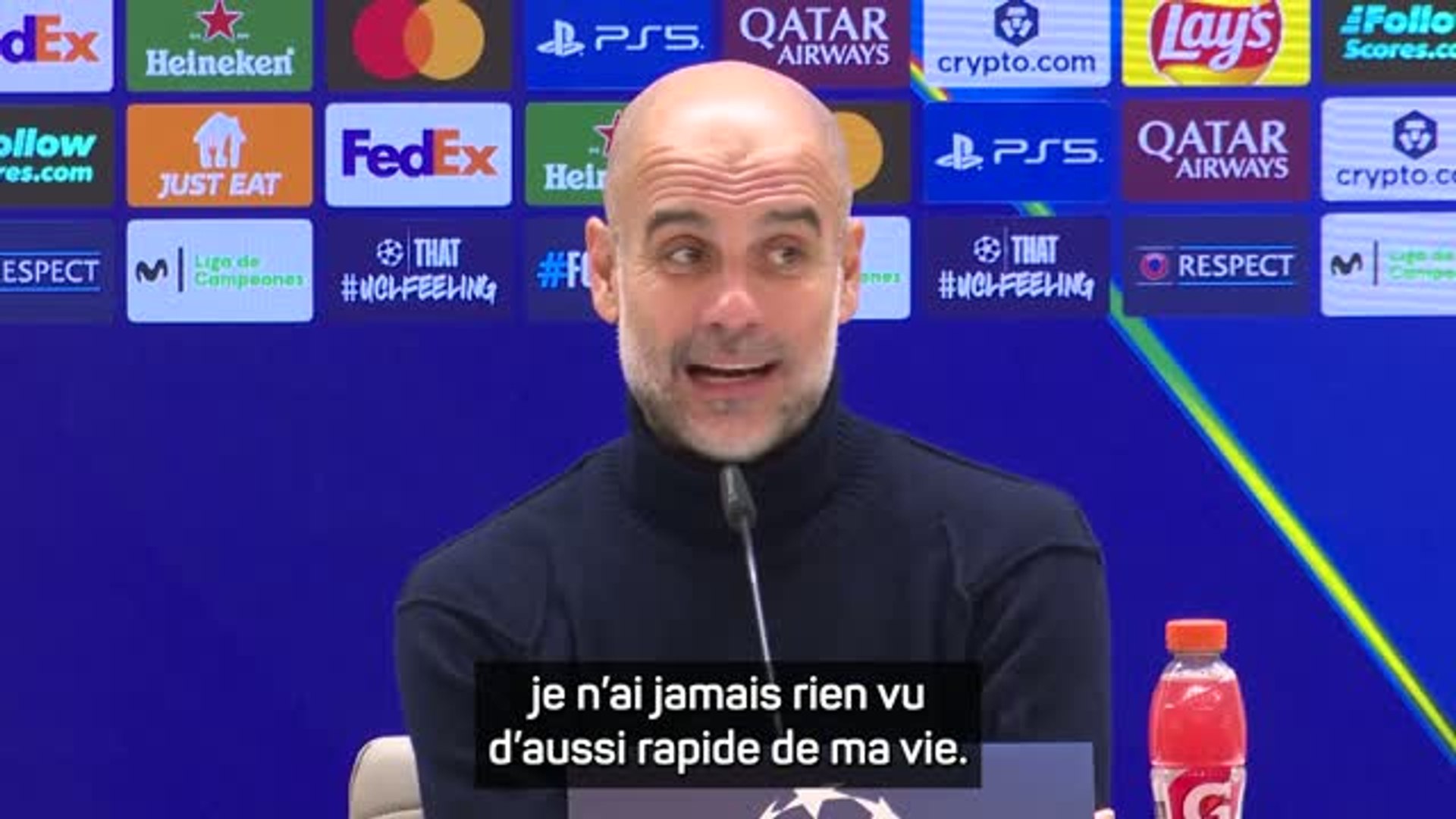 Ligue des champions - Guardiola sur Doku : "Je n'ai jamais rien vu d ...