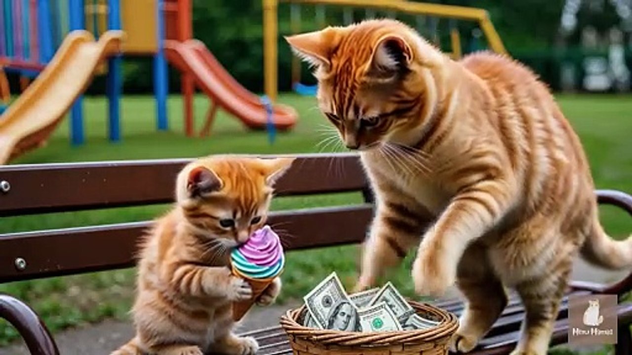 Gingle Kitten Gets a New Toy Motorcycle as a Reward for Excellent ...