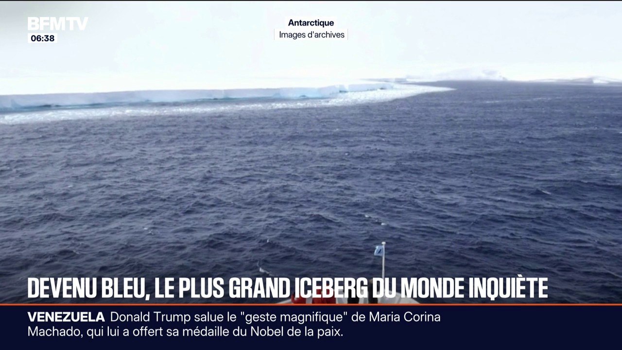 Le plus grand iceberg du monde est devenu bleu et c'est un problème ...