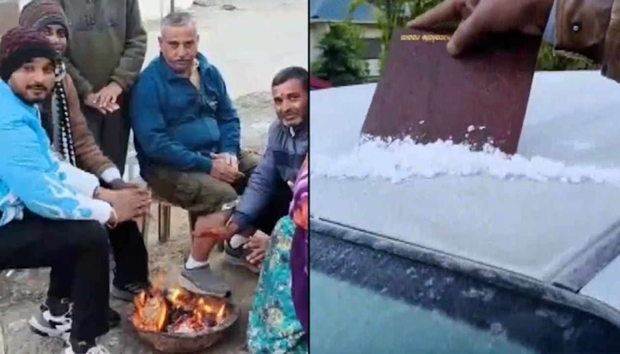 Mount Abu Freezes: Ice Forms on Fields and Vehicles as Temperatures Dip ...