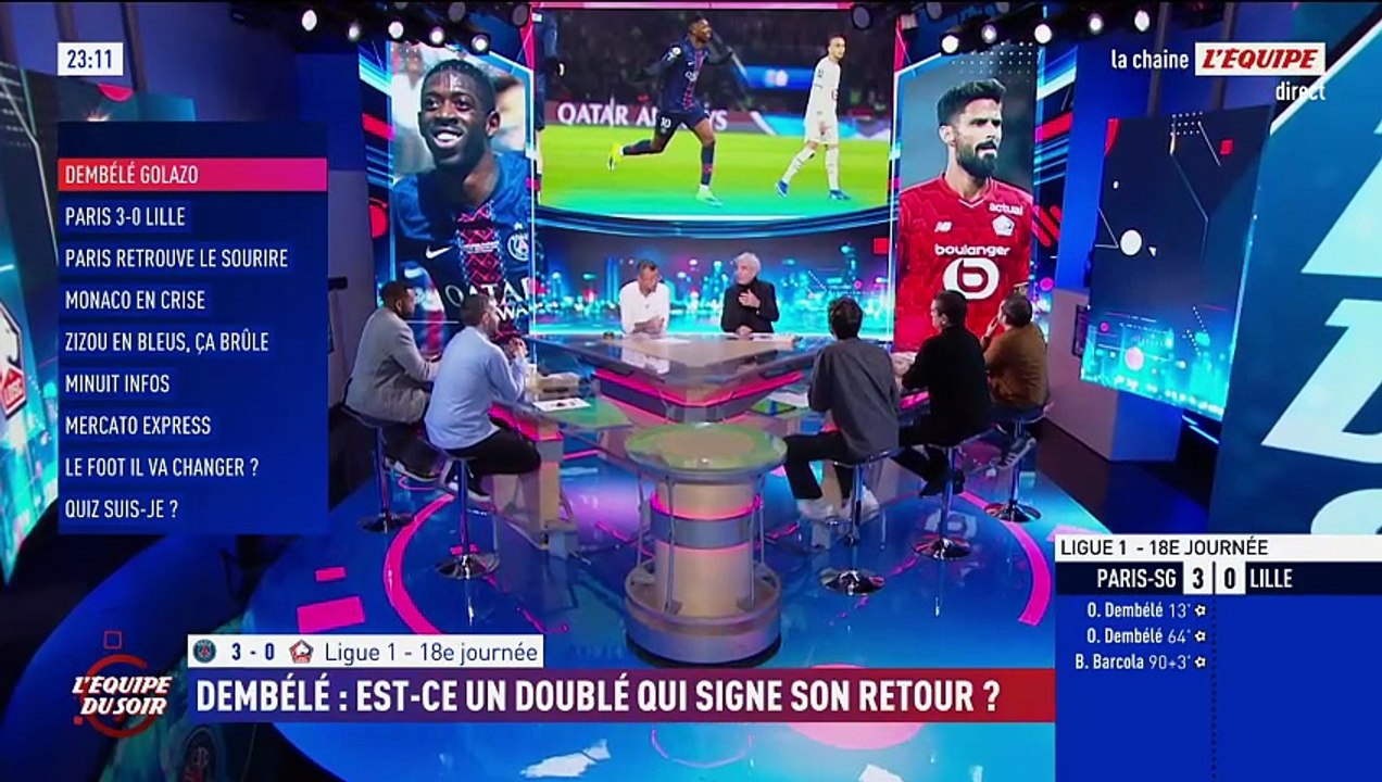 PSG - LOSC : Le debrief de l'EDS ! - L'Équipe du Soir - extrait - Vidéo ...