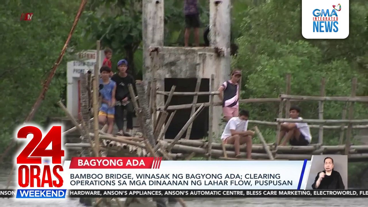 Bamboo bridge, winasak ng Bagyong Ada; clearing operations sa mga ...