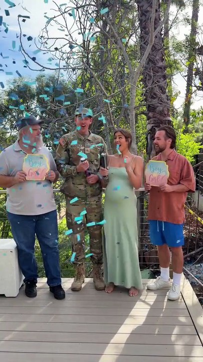 A Soldier’s proposal at the gender reveal party, tag someone who loves ...