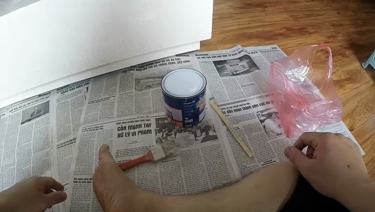 ASMR No Talking Painting My Wooden Table at Home – Relaxing Brush ...