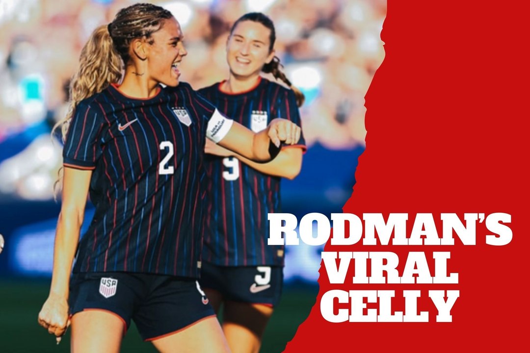 Soccer superstar Trinity Rodman goal celebration goes viral - Vídeo ...