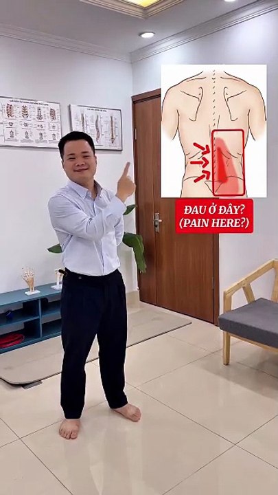 Lower back pain? Try the stretching exercise below! #vungocson #drson # ...