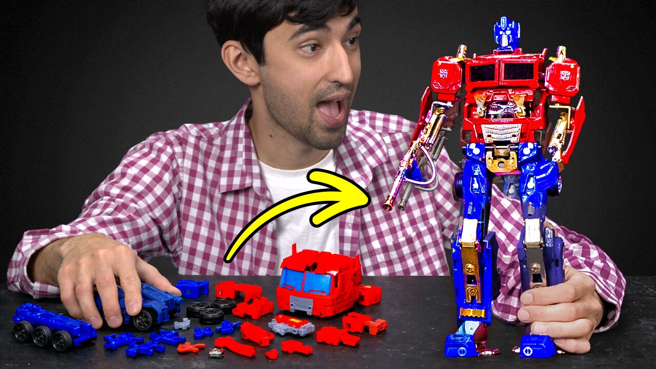I Turned My Broken Car Into Lego Miniature Optimus Prime 😱 - video ...