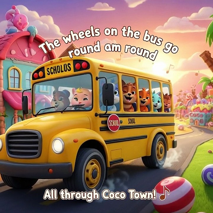 Wheels on the Bus 🚌 | Coco Meli Nursery Rhymes & Kids Songs - video ...