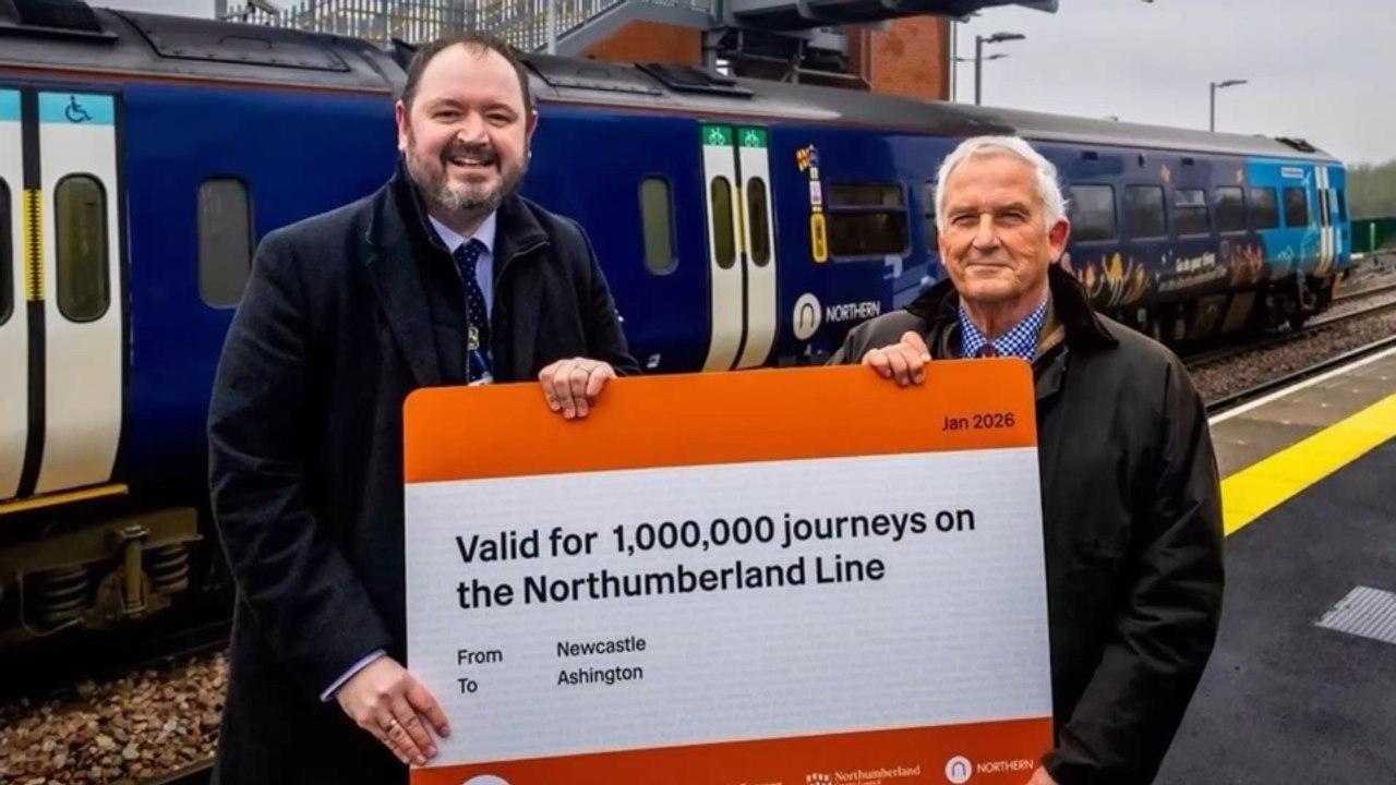 Northumberland Line celebrates 1 million passengers - video Dailymotion