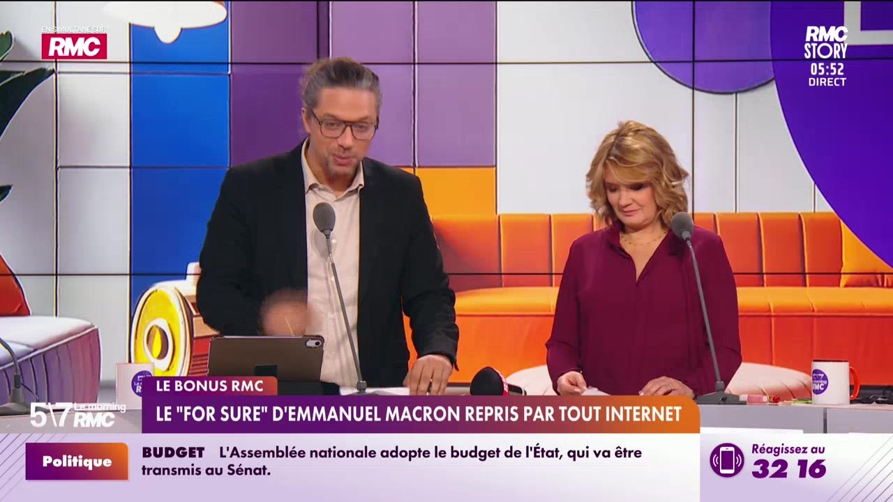 Le bonus RMC : Le "For sure" d'Emmanuel Macron repris par tout Internet ...