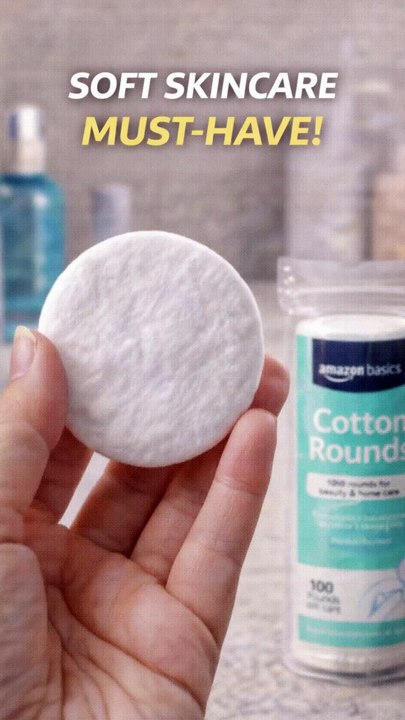Amazon Basics 100% Cotton Rounds – Soft Makeup Removal & Skincare Pads ...