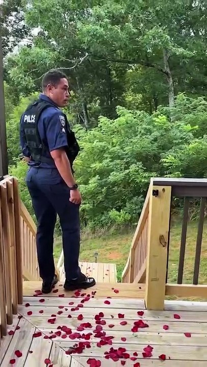 She thought he was getting arrested! 😍 #proposal #cops #reels #fyp # ...