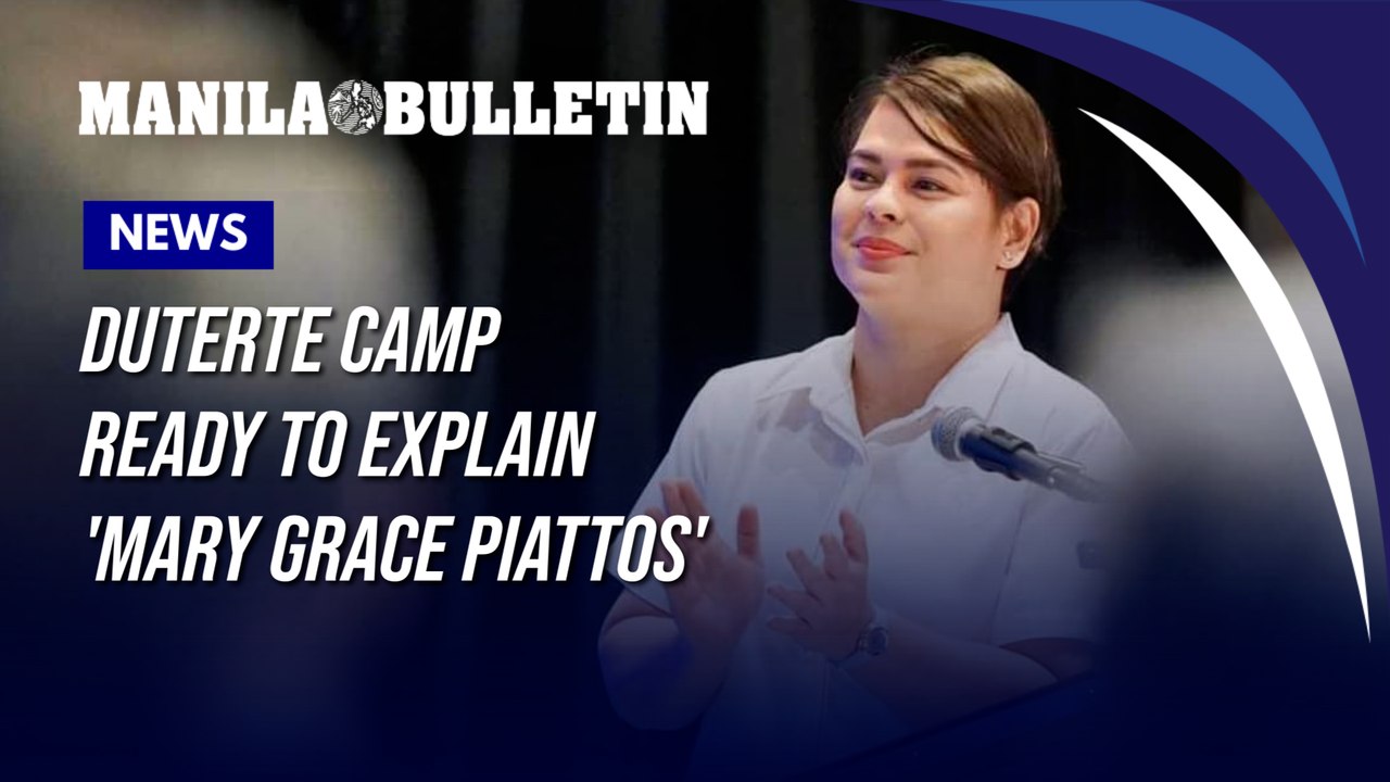 Duterte camp ready to explain 'Mary Grace Piattos' - video Dailymotion