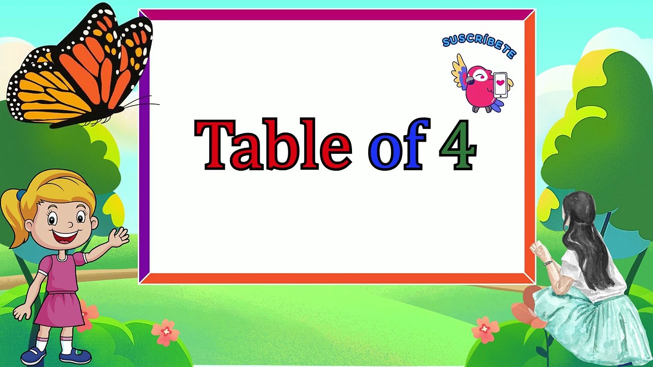Table of 4 _ Multiplication Table of 4 _ 4 ka Table _ 4 ka Pahada ...