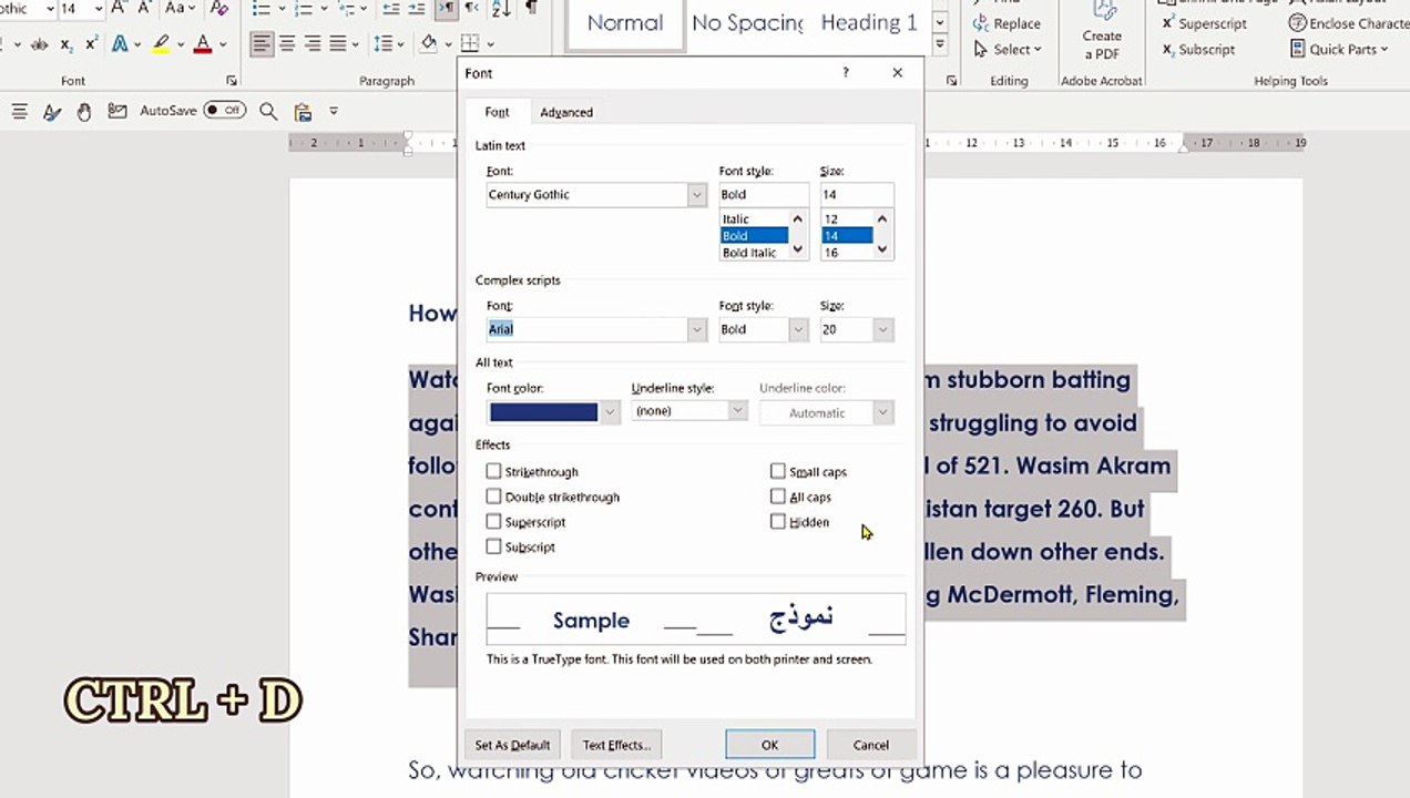 How to give text shadow effect in MS Word - video Dailymotion