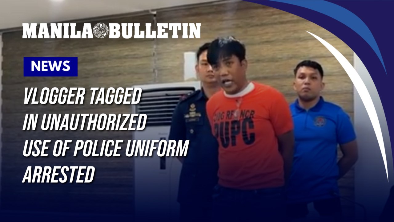 Vlogger tagged in unauthorized use of police uniform arrested - video ...