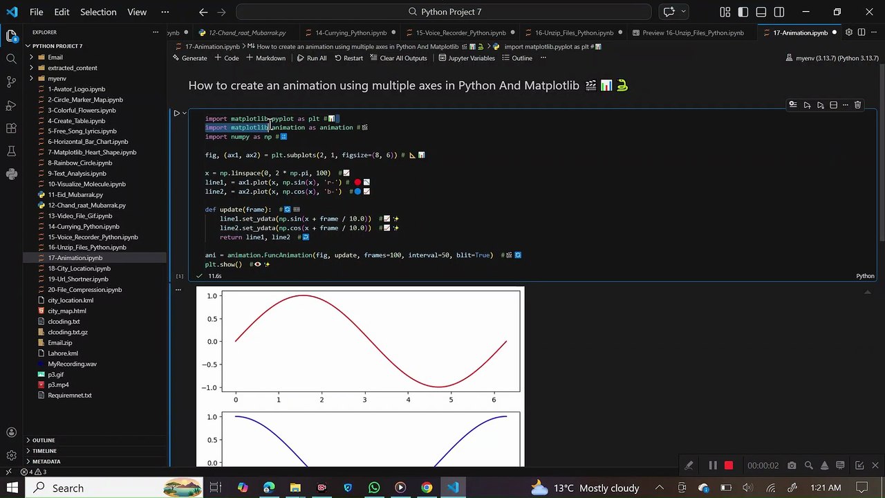 How to Create Animation in Python _ Matplotlib Tutorial - video Dailymotion