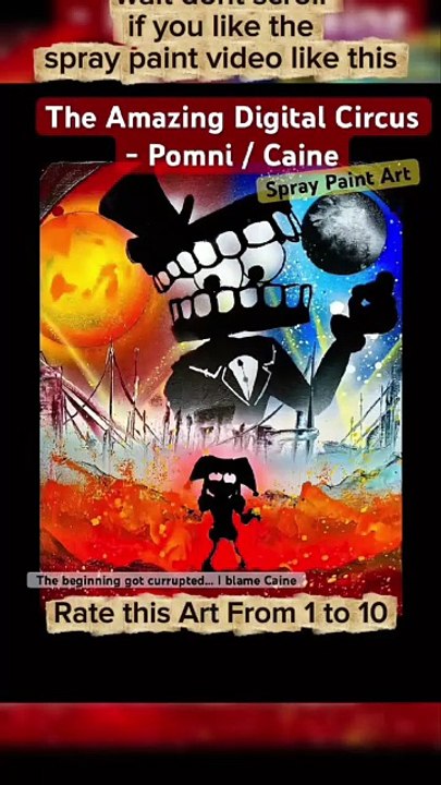 DIY Pomni & Caine Spray Paint Art - The Amazing Digital Circus 🤡 ...