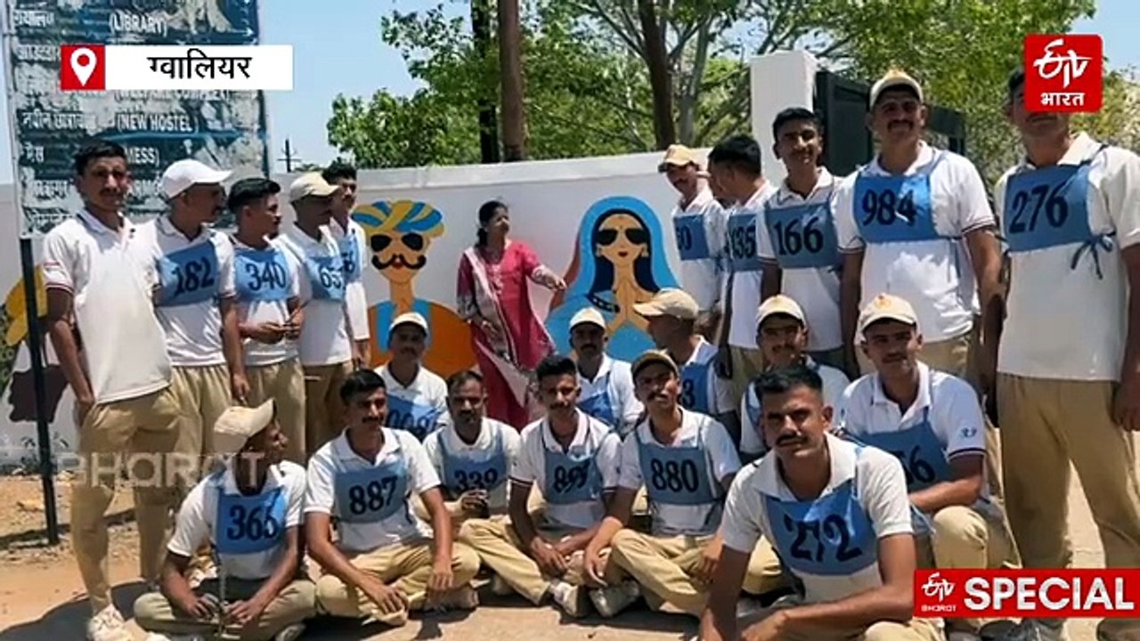 बंदूक ही नहीं चलाते, पेंटिंग भी करते हैं ये हाथ, पुलिस ट्रेनिंग स्कूल ...