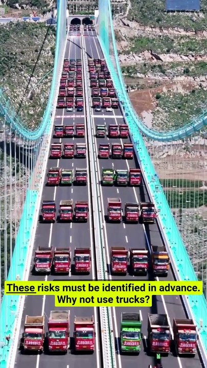 Those giant bags on new bridges aren't decoration—it's a load test! 🌉⚖️ ...