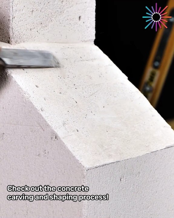 Concrete carving and shaping process!💯 - video Dailymotion