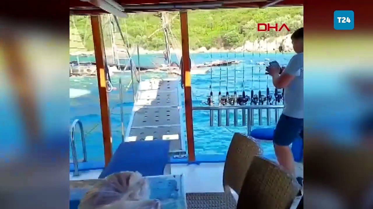 Marmaris’te tur teknesi battı; 110 yolcu tahliye edildi!