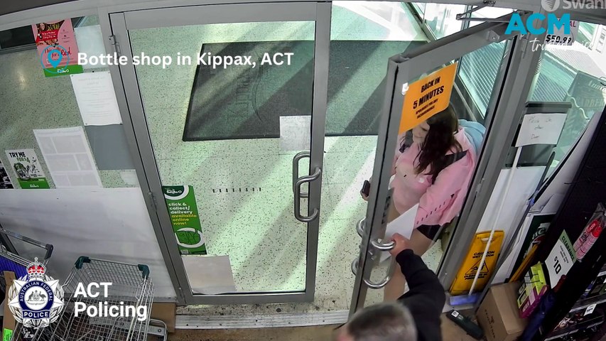 CCTV footage shows allege Kippax bottle shop robbers kicking down door ...