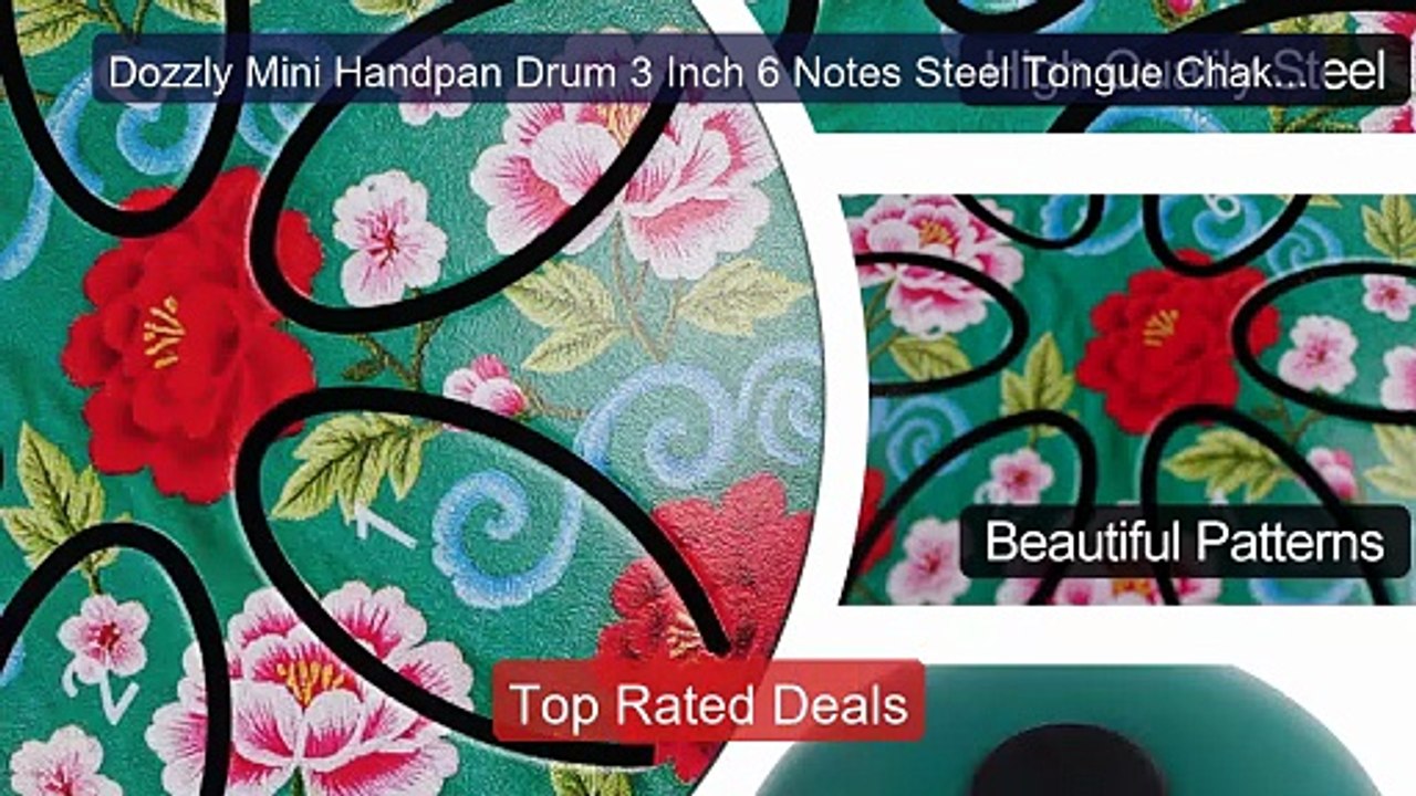 Dozzly Mini Handpan Drum 3 Inch 6 Notes Steel Tongue Chakra D ...