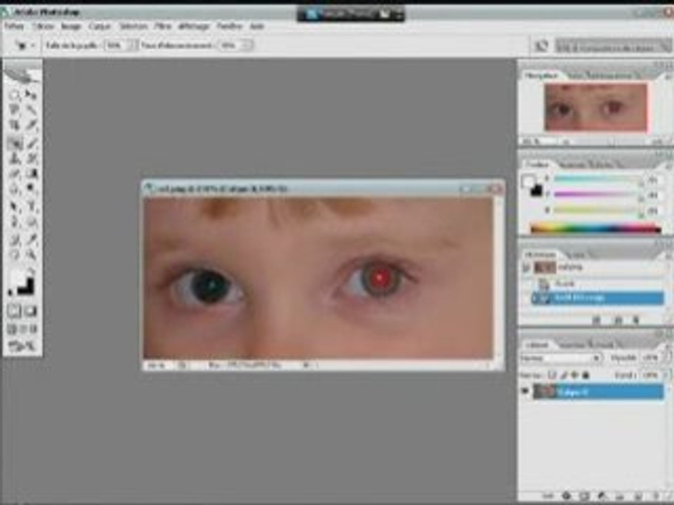 tutorial photoshop enlever les yeux rouges - Vidéo Dailymotion
