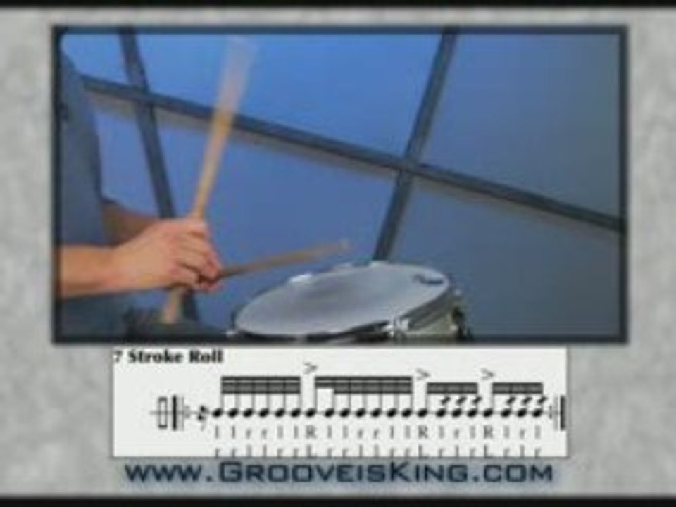 7 Stroke Roll - Rudiment - How to Play Drums -Drum Lessons - video ...