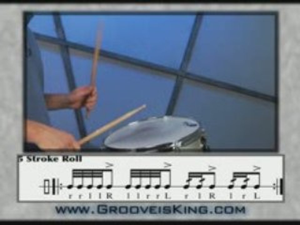 5 Stroke Roll - Drum Lessons - Drum Rudiments - video Dailymotion