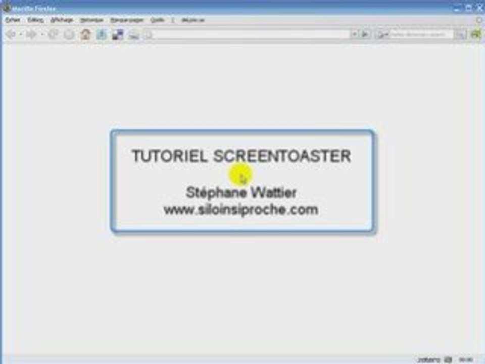Tutoriel ScreenToaster - Vidéo Dailymotion